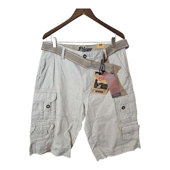 Plugg | Shorts | Nwt Plugg Mens Cargo Shorts Beige | Poshmark